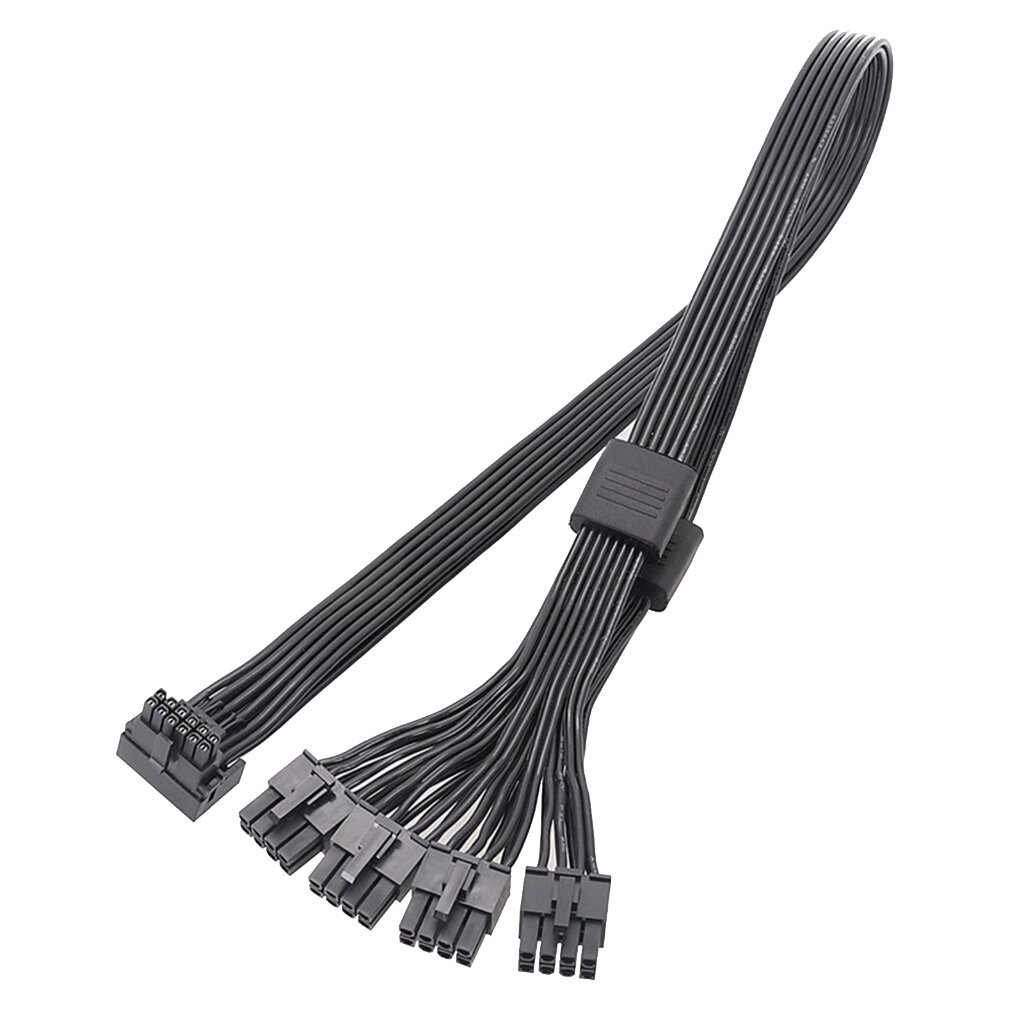 Высокоскоростной кабель-адаптер питания для видеокарт PCI5.0 с 4 8Pin на 16Pin 12VHPWR 16PIN (12+ 4) с прямой /изогнутой под углом 90 градусов головкой