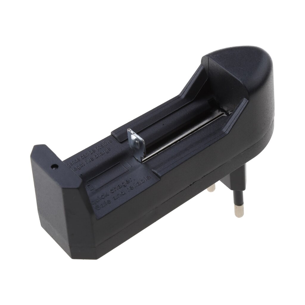 Зарядное устройство для аккумуляторной батареи 18650, 3,7 В, 1 отсек, литий-ионный домашний адаптер с 2 круглыми контактами литиевых батарей 14500 16340