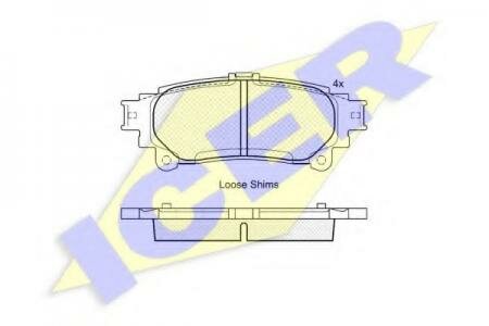 181983 (24918) TOYOTA SIENNA 3.3 11- R Icer 181983