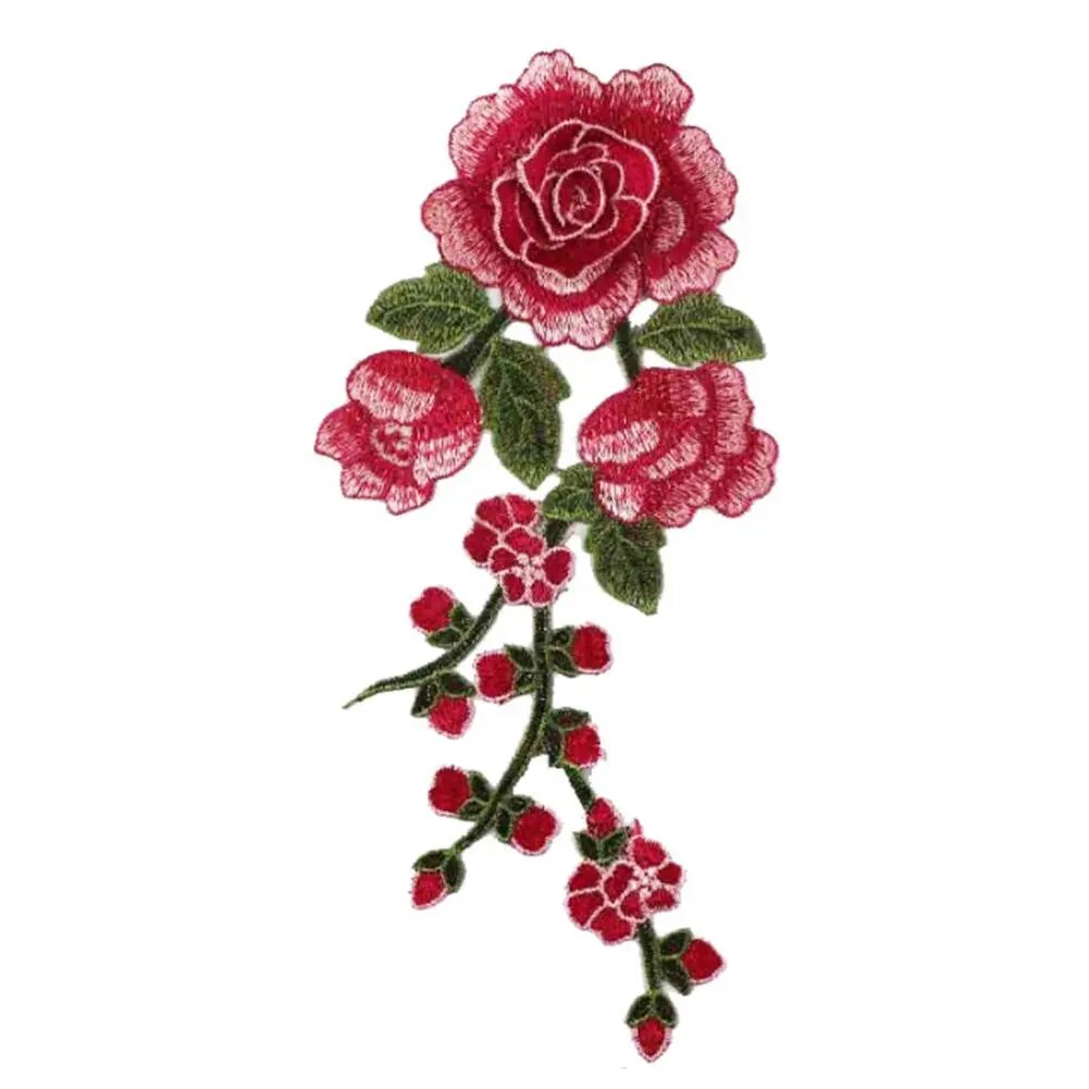 Полиэстеровые нашивки цветы Pink