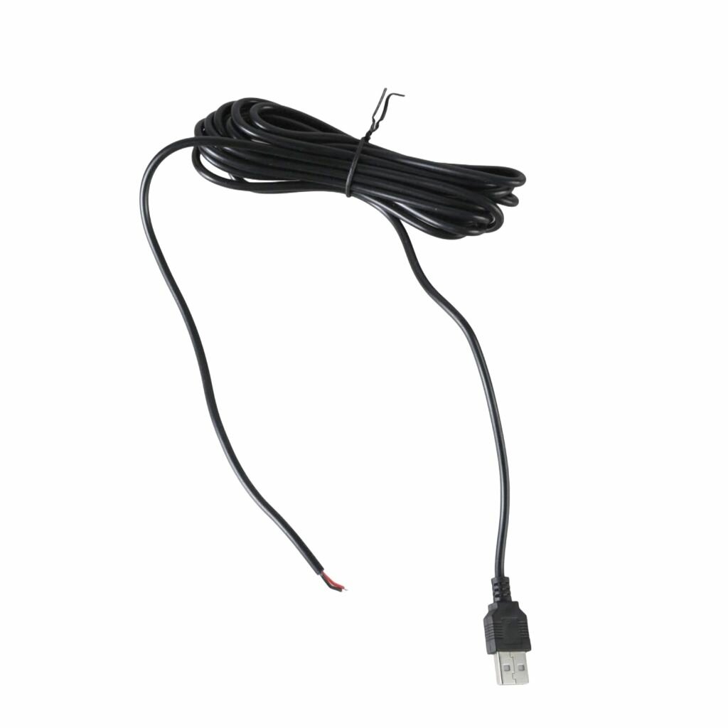 Кабель для подключения к Интернету, USB мужской зарядный кабель 2-жильный источник питания - 3 м, 1 шт