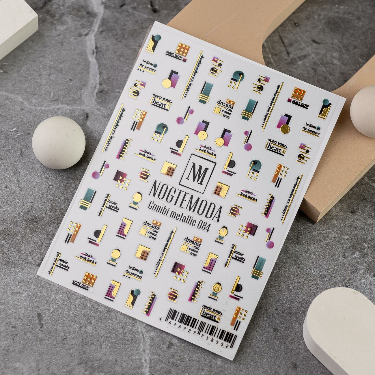 Наклейки Combi Metallic NogteModa №084
