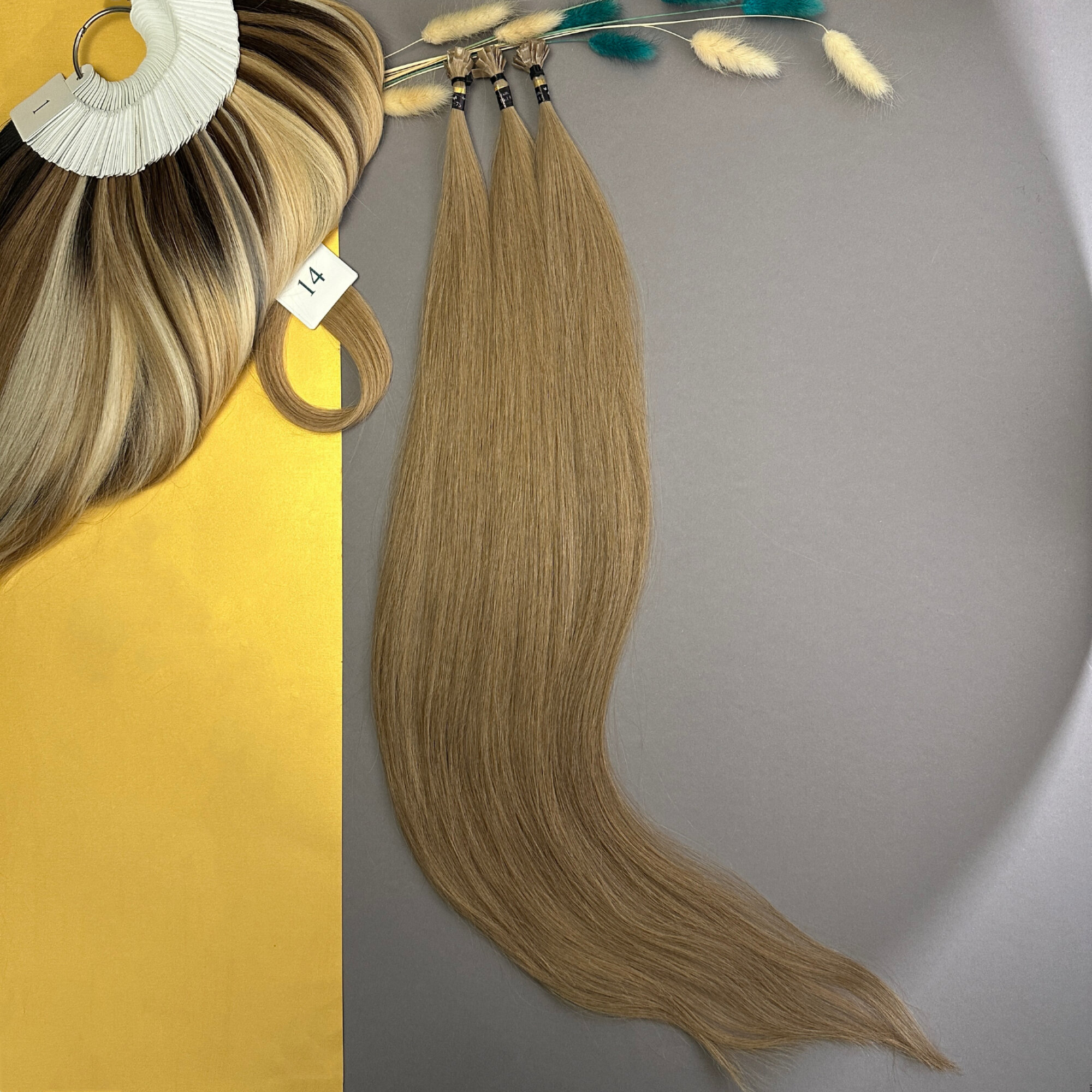 Волосы Belli Capelli славянские люкс на классической капсуле 70-75 см №14 (25 капсул)