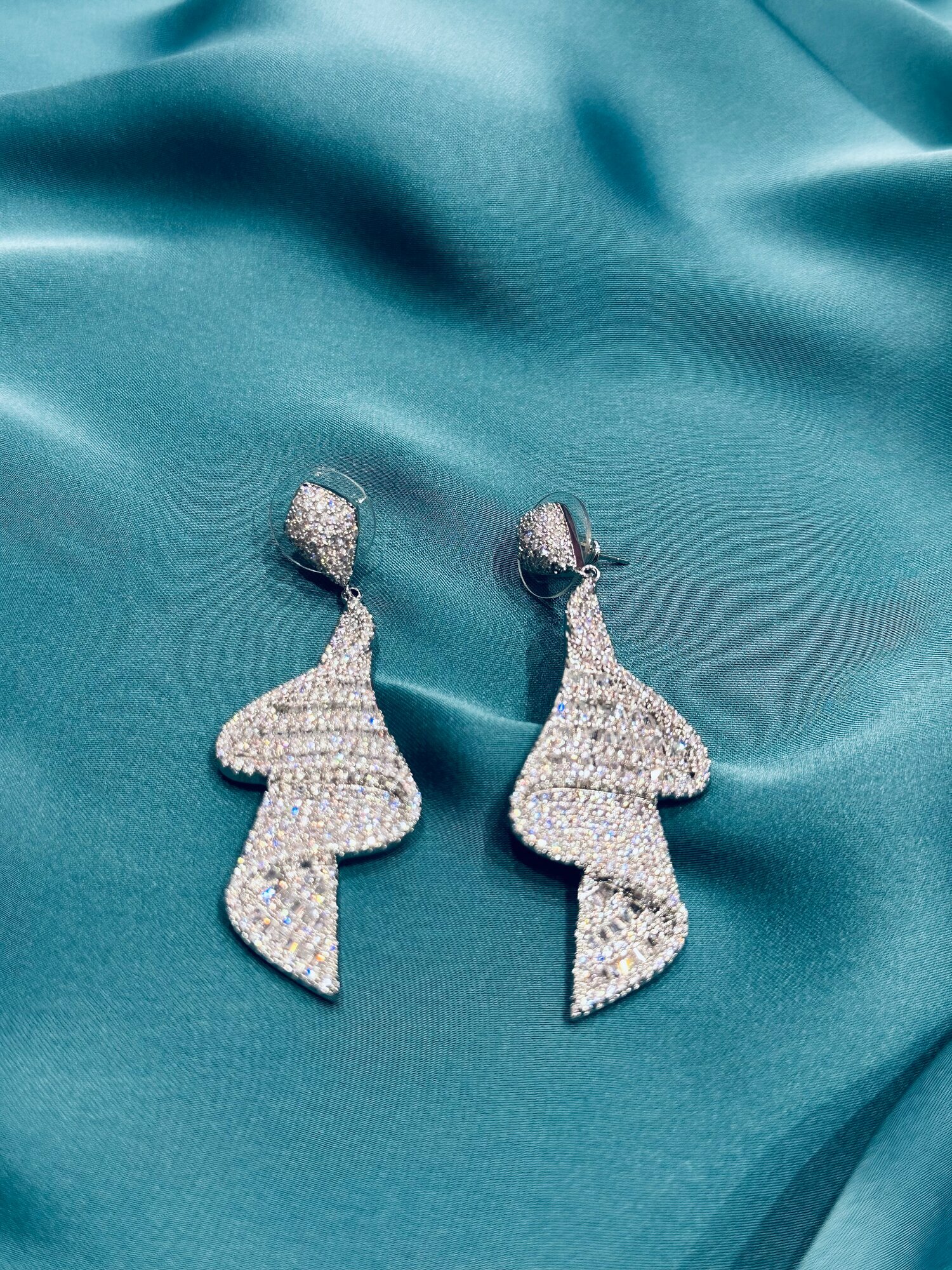 Серьги с подвесками, Swarovski Zirconia