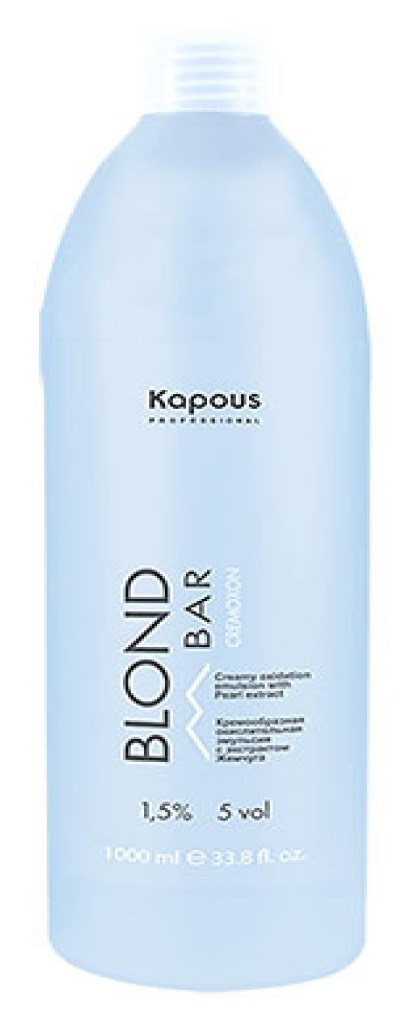 Оксидант Kapous Professional Blond Bar Кремообразный «Blond Cremoxon» с экстрактом Жемчуга, 1.5% 1000 мл