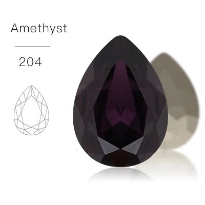 Astrobox капли хрустальные стразы для рукоделия Фиолетовый, 10x14mm 10pcs, Amethyst