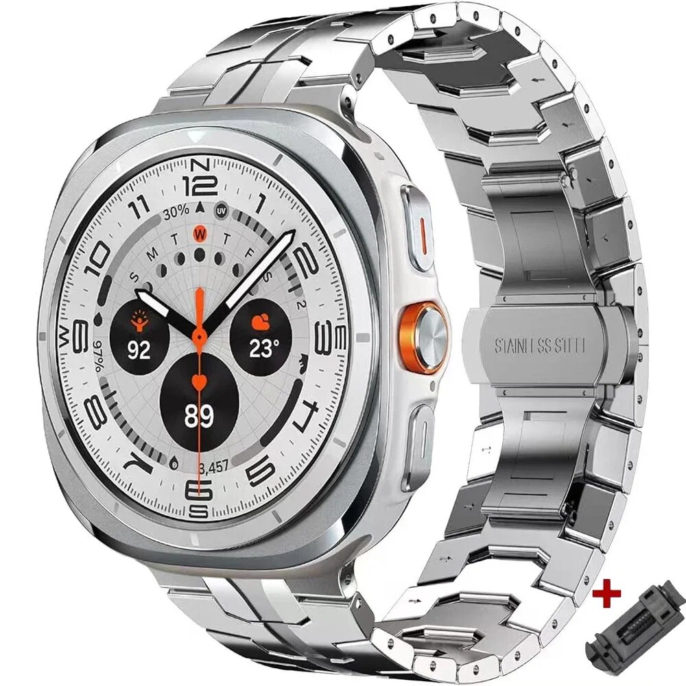 Титановый ремешок для Samsung Galaxy Watch Ultra 47 мм, мужской браслет, металлический ремешок для Samsung 7 Ultra Galaxy Ultra 47 мм Correa