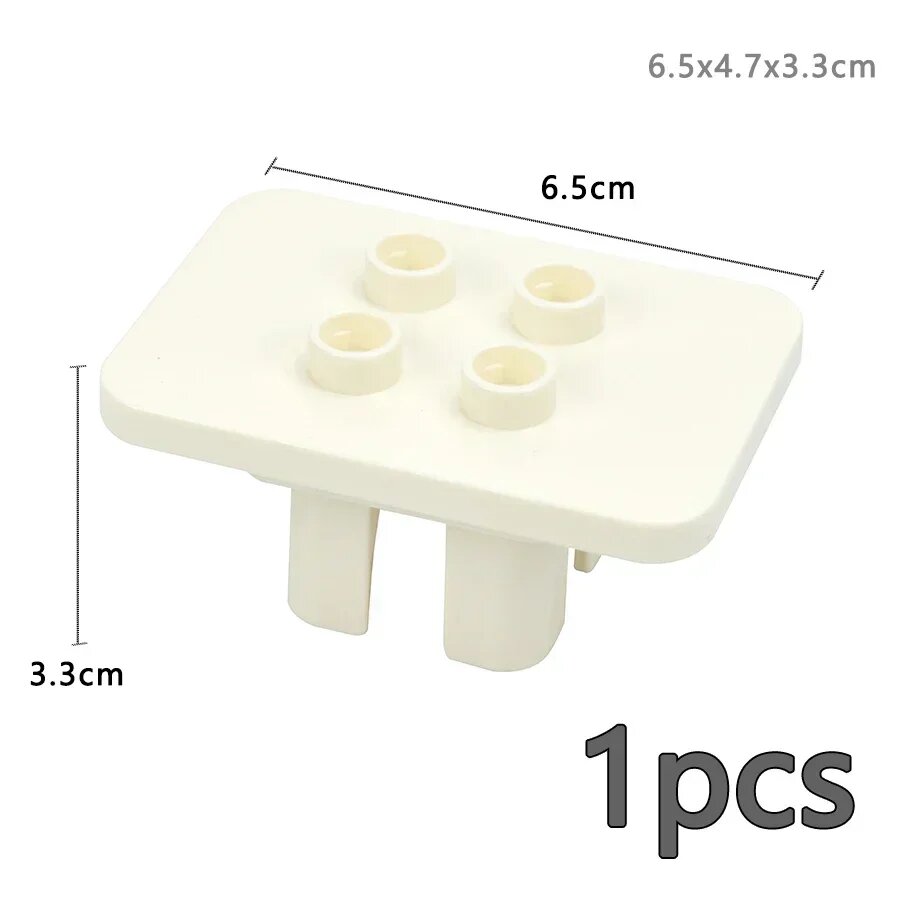 Белый строительный блок VEK 6.5x4.7x3.3см