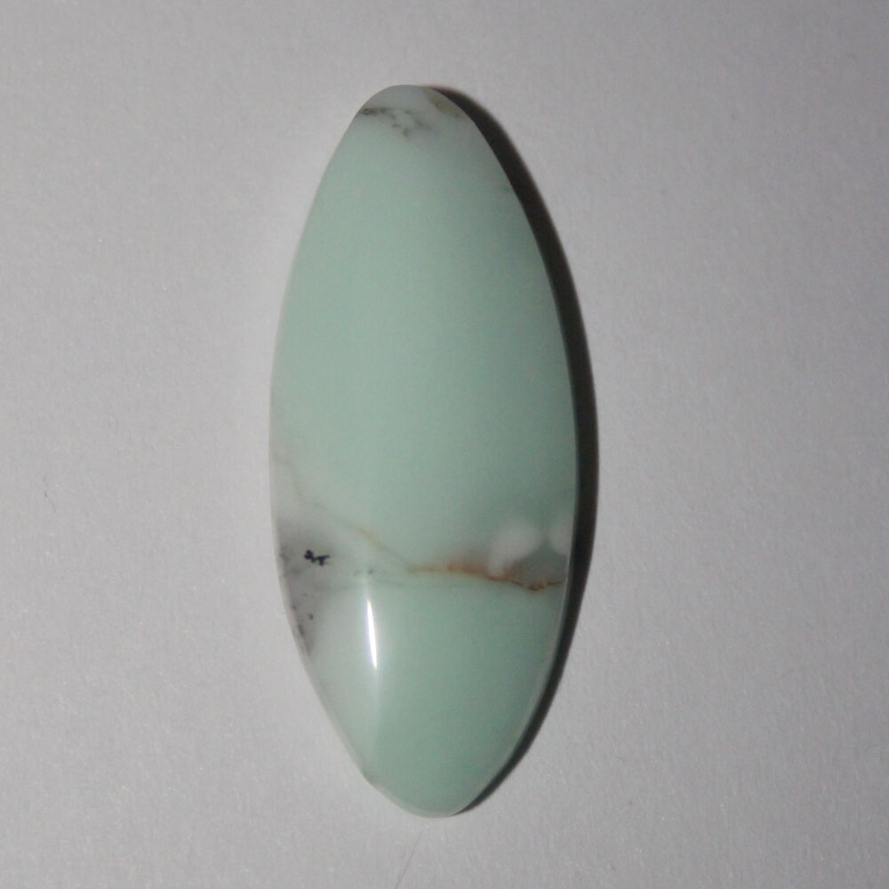 Хризопраз кабошон, натуральный камень, 30х13х3 мм, Казахстан,"True Stones"