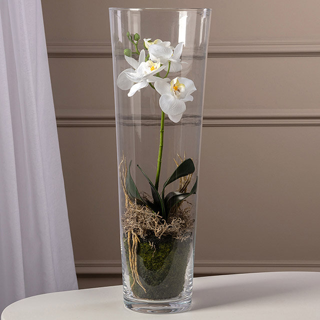 Искусственный цветок в кашпо Орхидея Royal White 50 см, Edelman, 950251