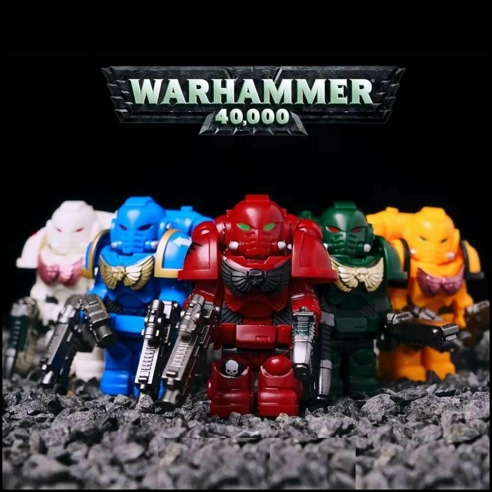 Фигурки Warhammer 40K Адептус Астартес / минифигурки Вархаммер Космодесант / набор фигурок Warhammer Ангелы Смерти