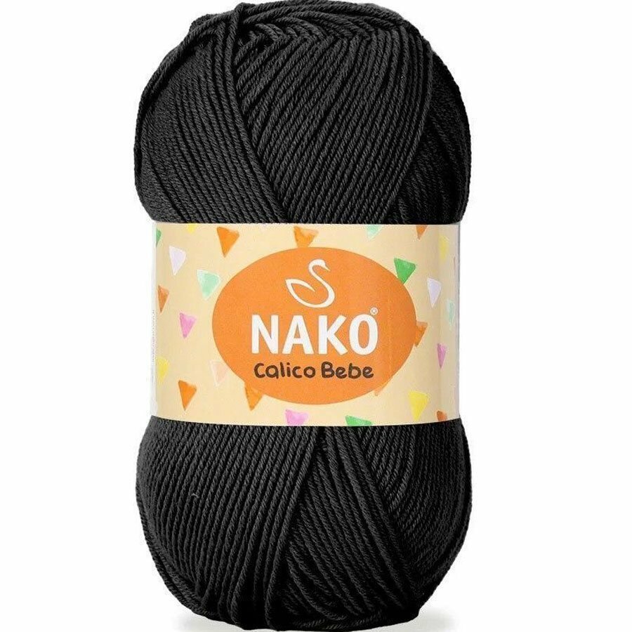 Пряжа Nako CALICO BEBE 217 черный (5 мотков)
