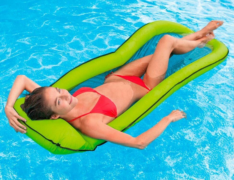 Надувной матрас Сетка INTEX зеленый, 178х94см, 58836-зел