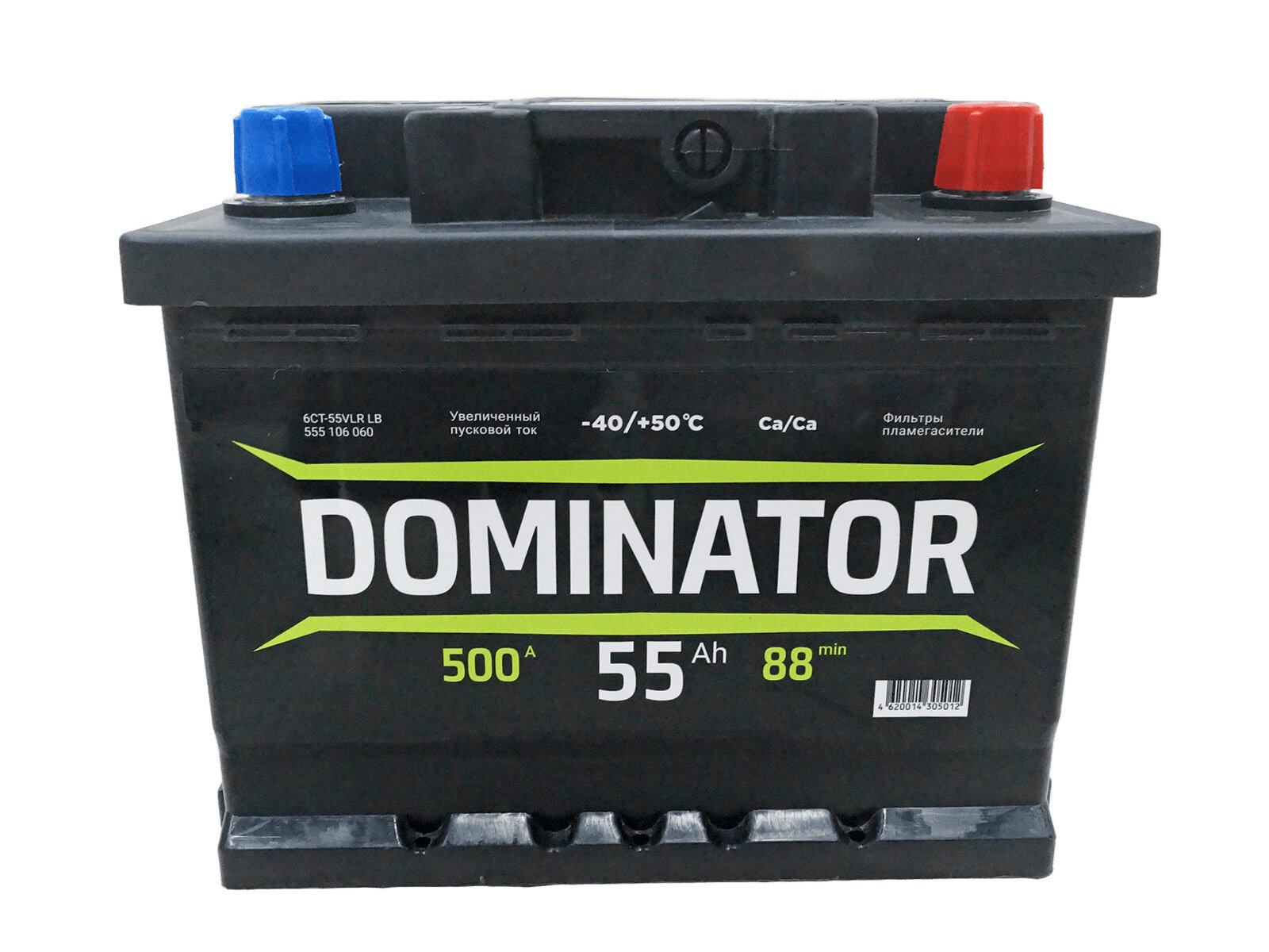 Аккумуляторная батарея DOMINATOR 6СТ55 LBR обратная низкая