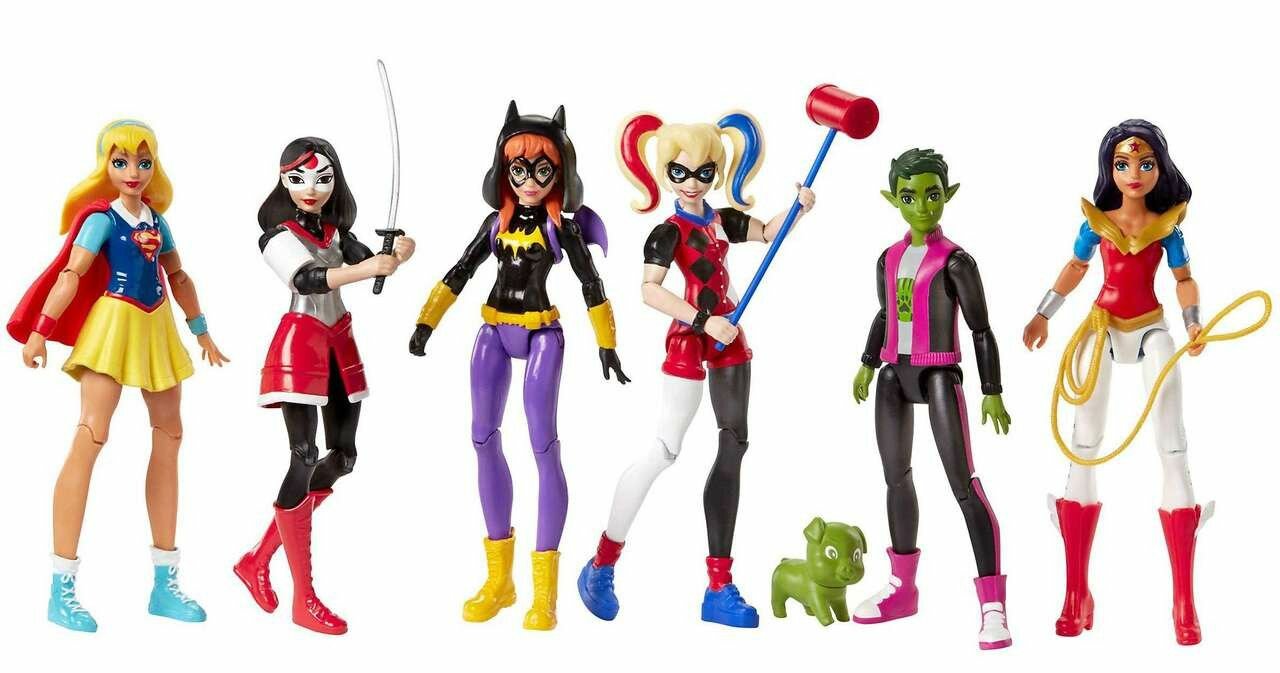 Коллекционный набор фигурок Школа Супер героев-DC SuperHero Girls Бист бой, Харли Квин, Вандер Вумен, Катана Mattel