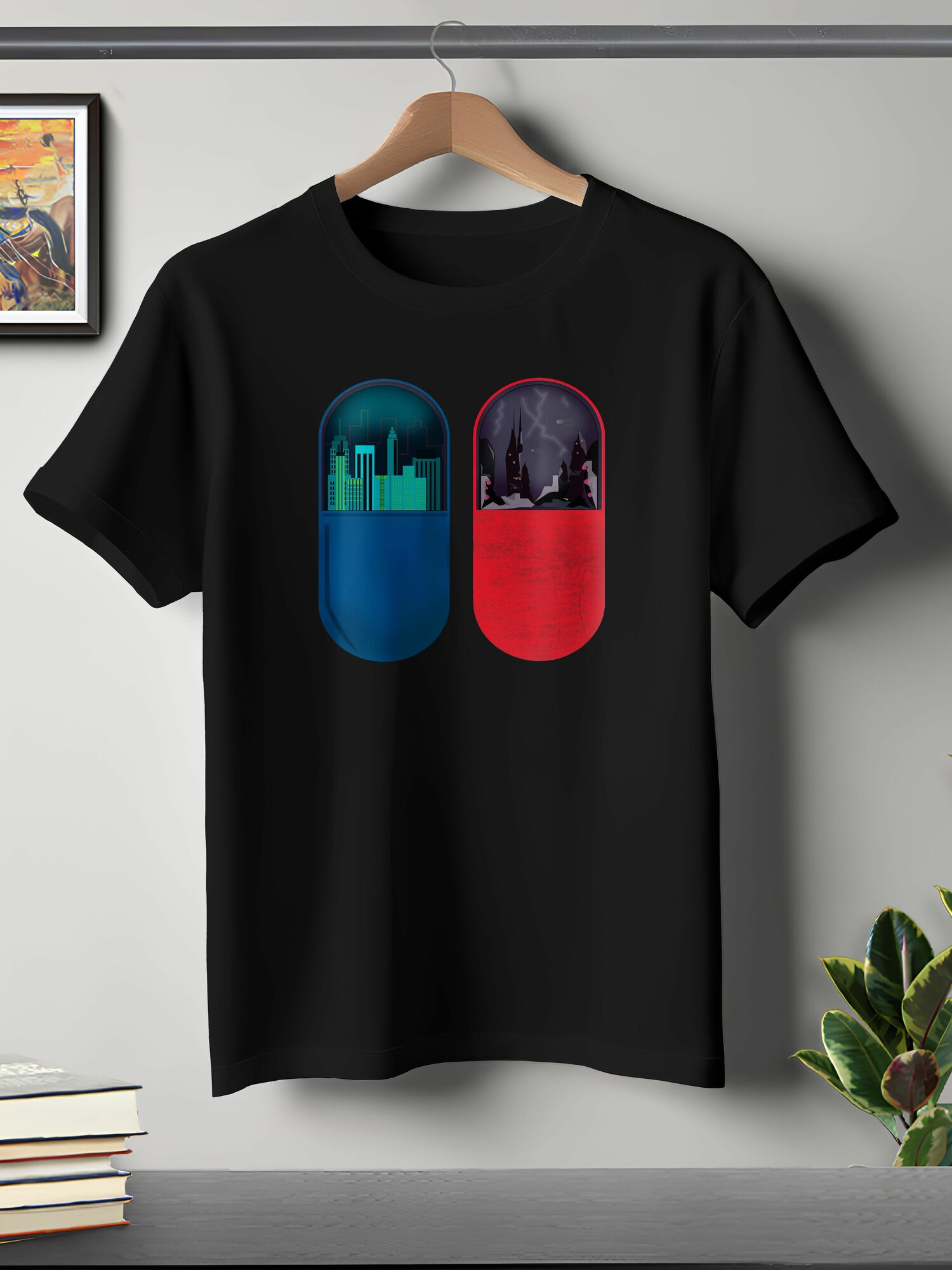 Футболка  Детская ONEQ 128 (8-9) размер с принтом Матрица, черная