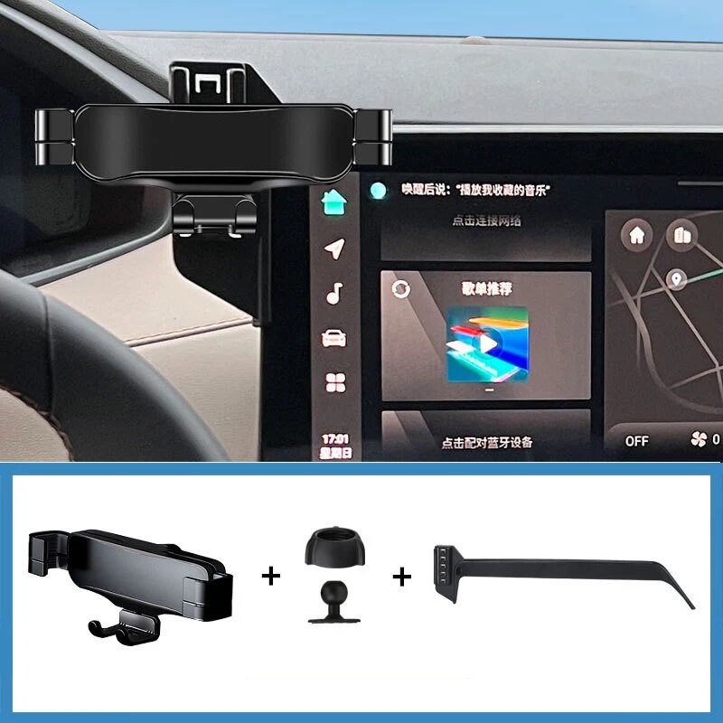 Для Changan UNI-S CS55 Plus Restyling 2024, автомобильный держатель для мобильного телефона, центральный кронштейн для крепления экрана дисплея, аксессуары-подставка 12.3 inches-black