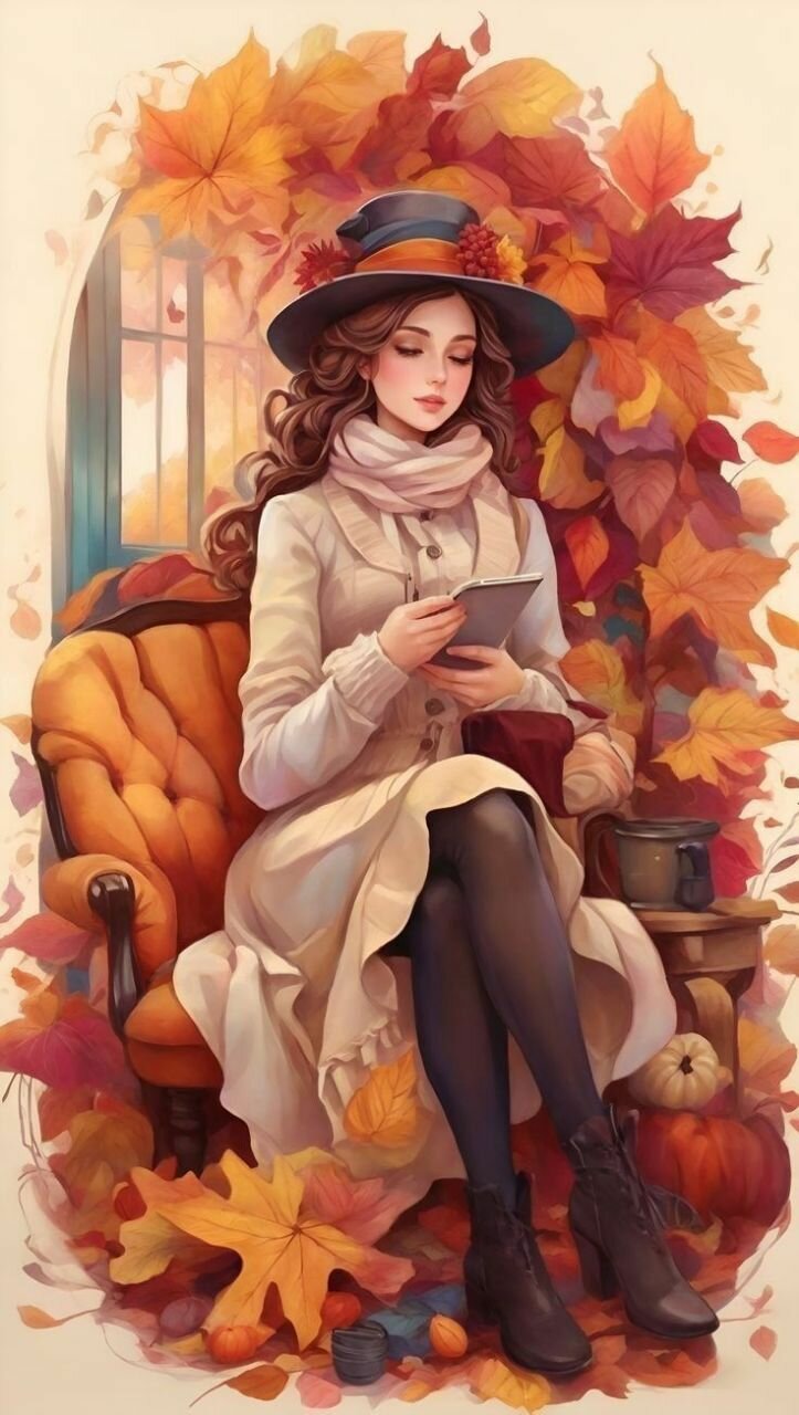 Девушка в осенних тонах