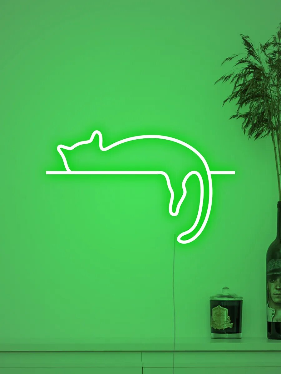 "Кот" неоновая лампа, светильник