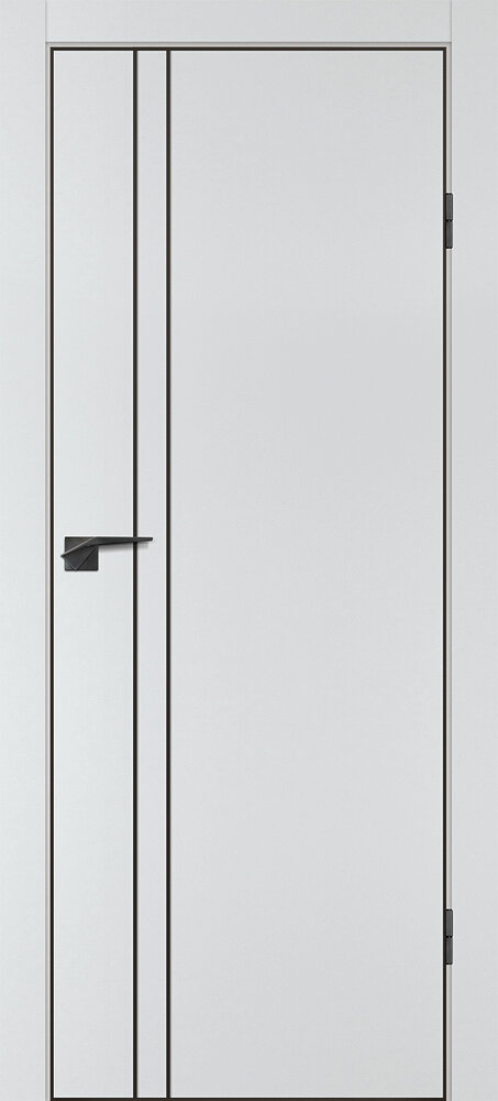Дверь Profilo Porte P-20 NEW PET агат матовый черный молдинг РЕТ ABS черная кромка с 4-х ст 200*60