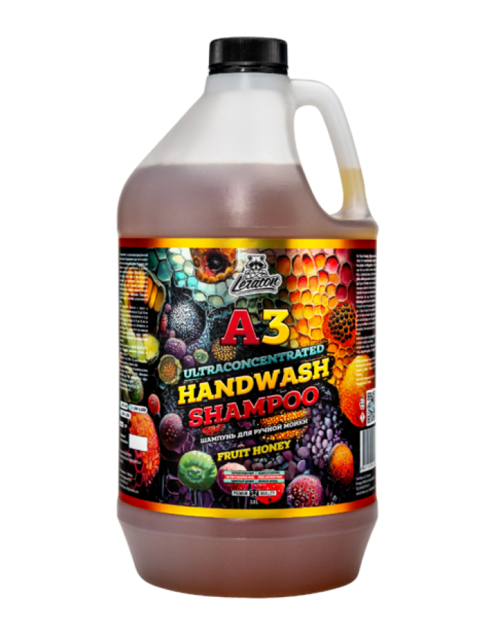 Leraton Суперконцентрированный шампунь для ручной мойки A3 HANDWASH SHAMPOO FRUIT HONEY 3,8л