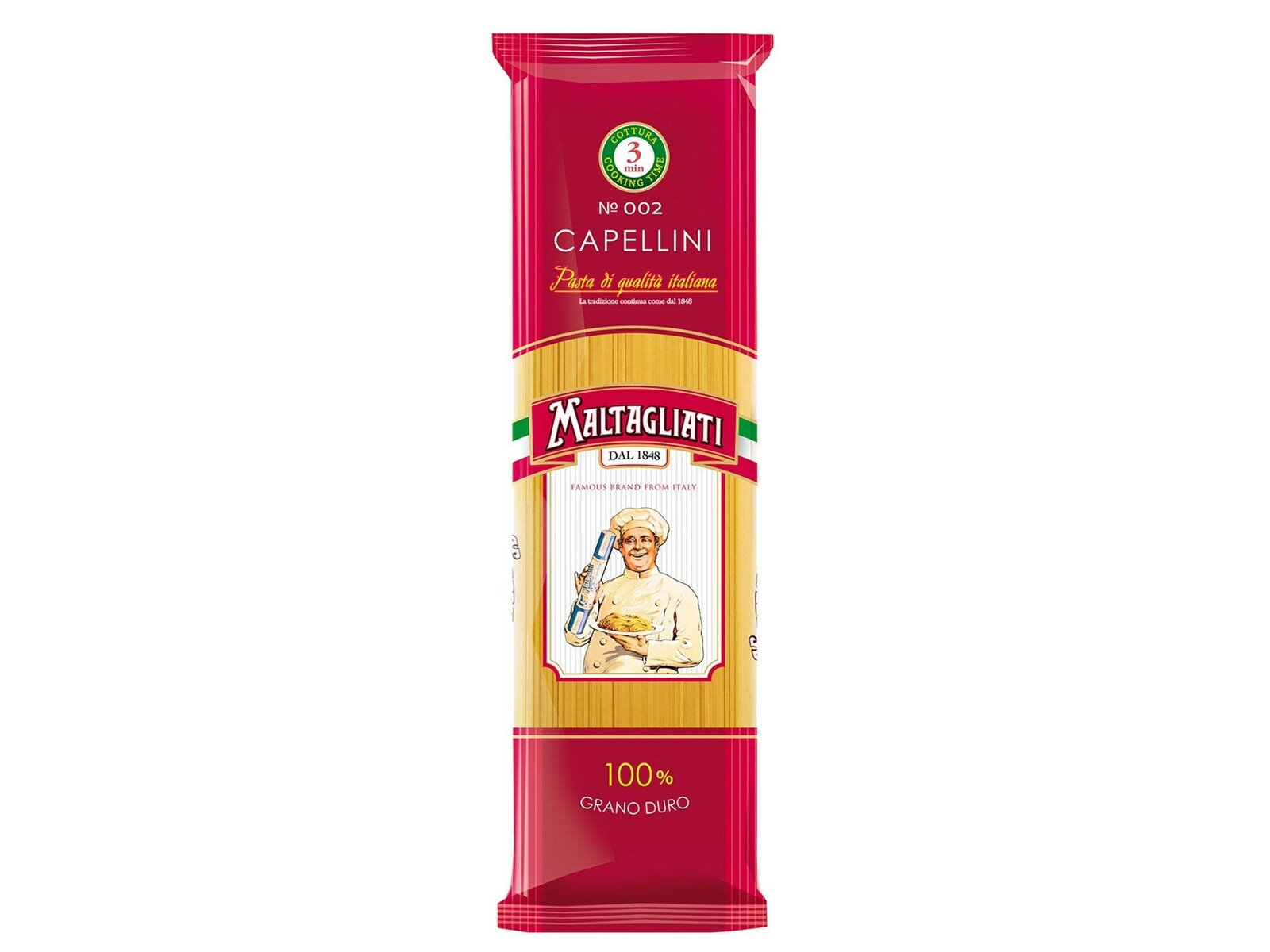 Макароны спагетти Maltagliati Capellini №002, 450г