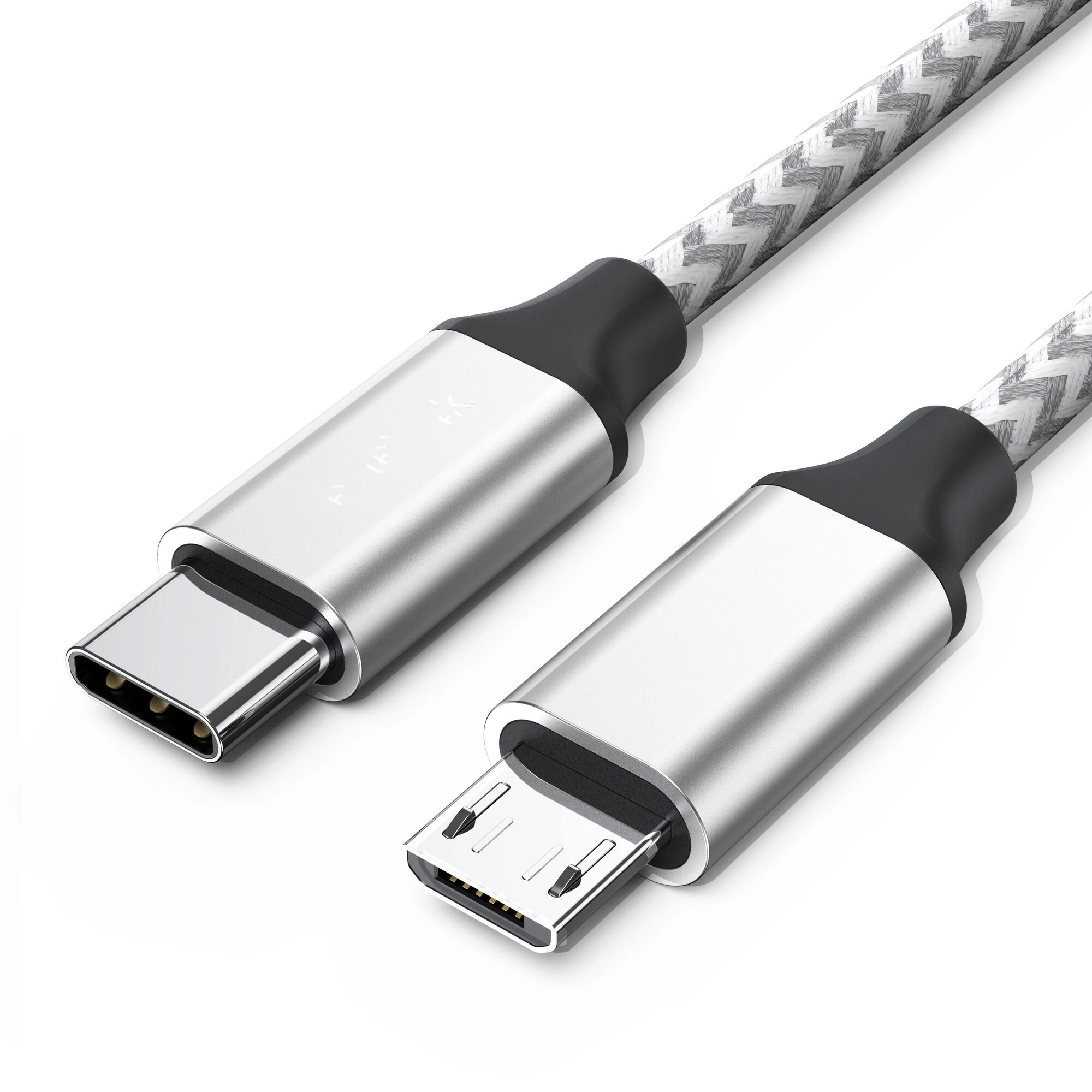 Кабель USB-C - Micro USB, 1 м, нейлоновая оплетка, USB C - Micro USB, синхронизация данных, зарядный провод для ноутбука MacBook Pro