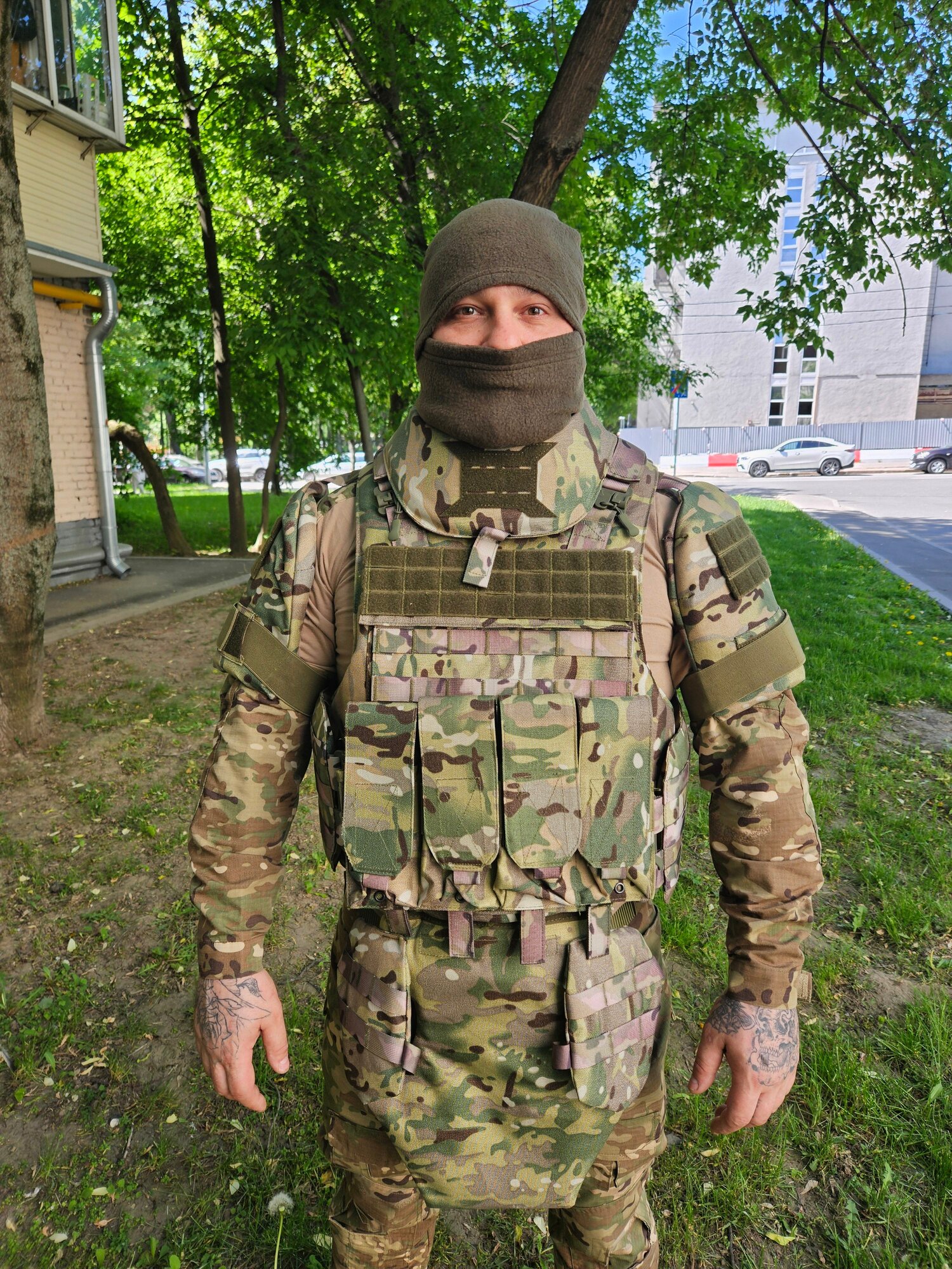 Бронежилет Universal Armor Бр5 с быстрым сбросом, бронеплитами и свмпэ. Цвет Мультикам