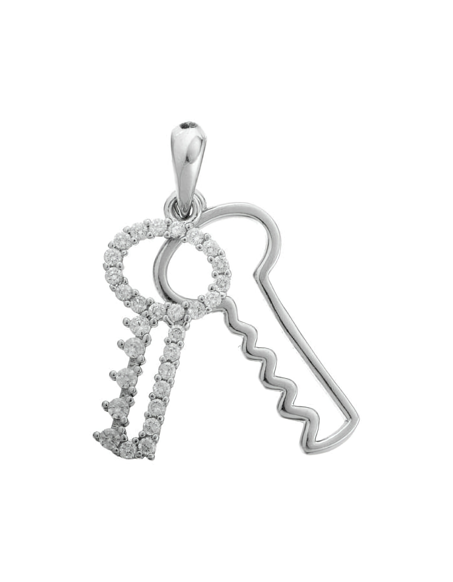 Подвеска, серебро, 925 проба, родирование, фианит