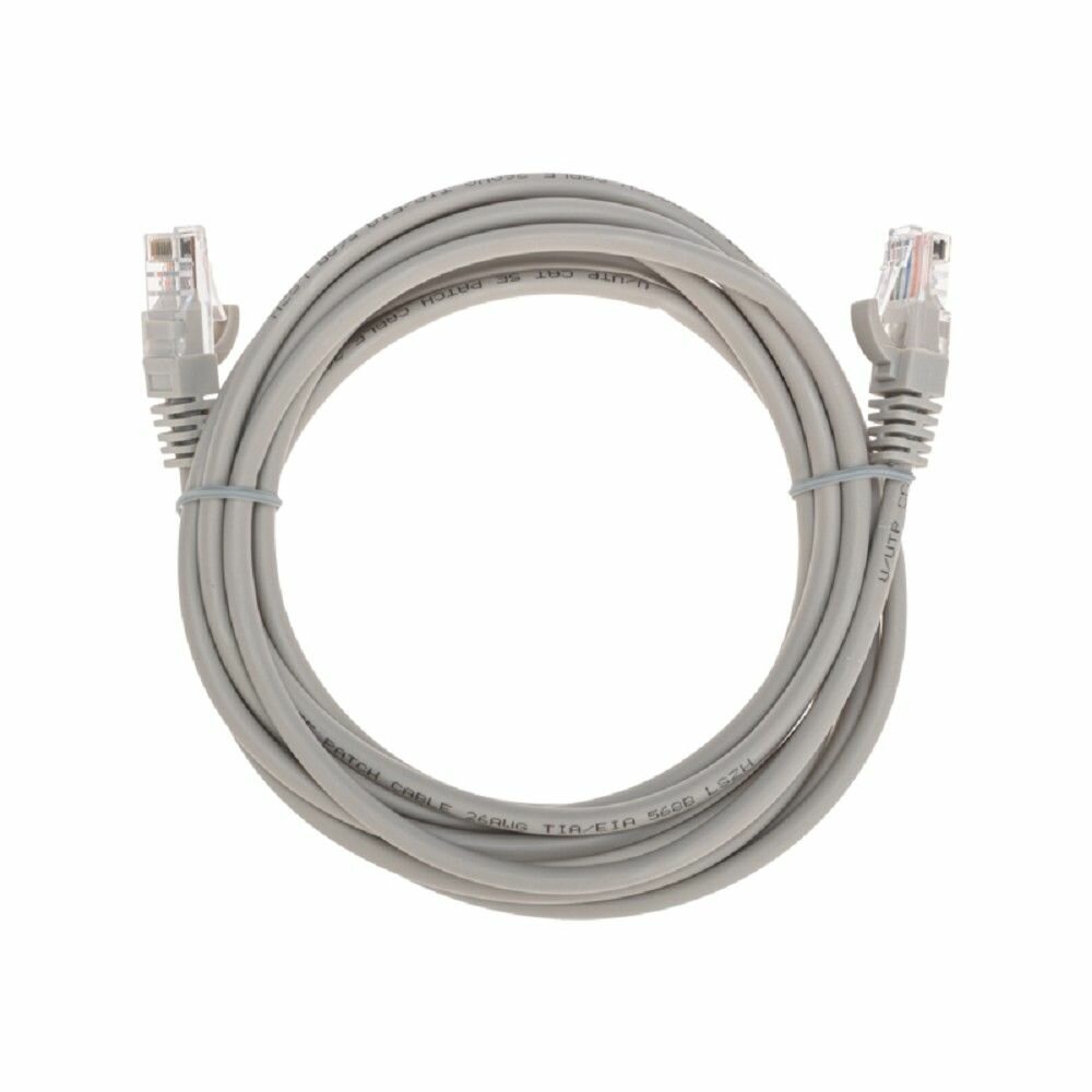 Rexant Патч - корд 02 - 0100 - 3 , U UTP, CAT 5e, RJ45 - RJ45, 26AWG, LSZH, серый, 3м