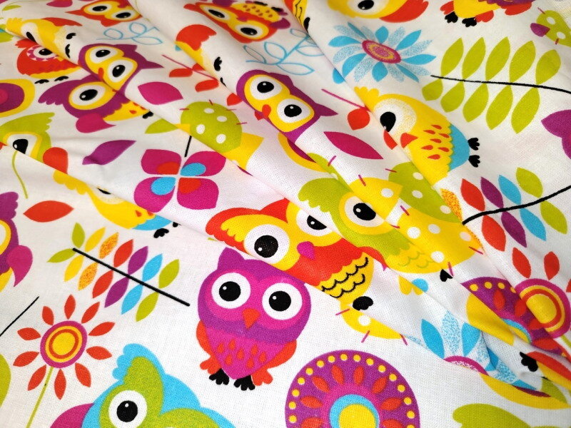 Бязь "МногоСовье" премиум (82851), отрез 1 м (ширина 150 см), 100% хлопок, пл. 142 г/м2