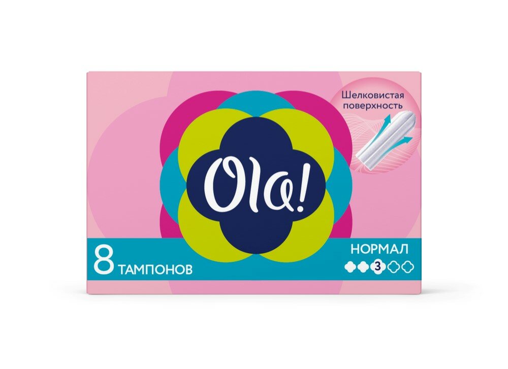 Ola тампоны нормал шелковистая поверхность 8 шт.