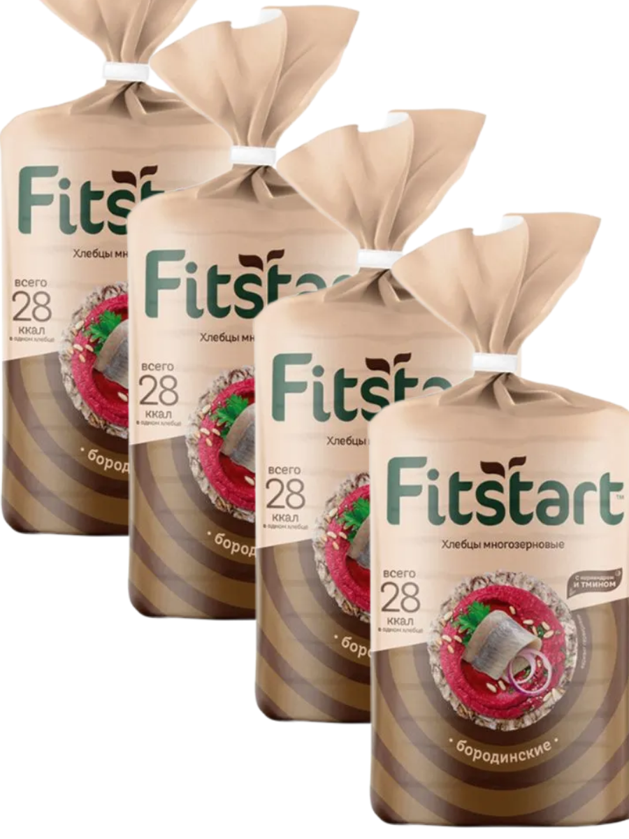 FITSTART Хлебцы Бородинские, многозерновые, 4шт по 90 г