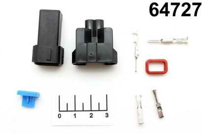 Разъем 2pin в комплекте 2.2мм влагозащищенный DJ7023-2.2-21/11 авто