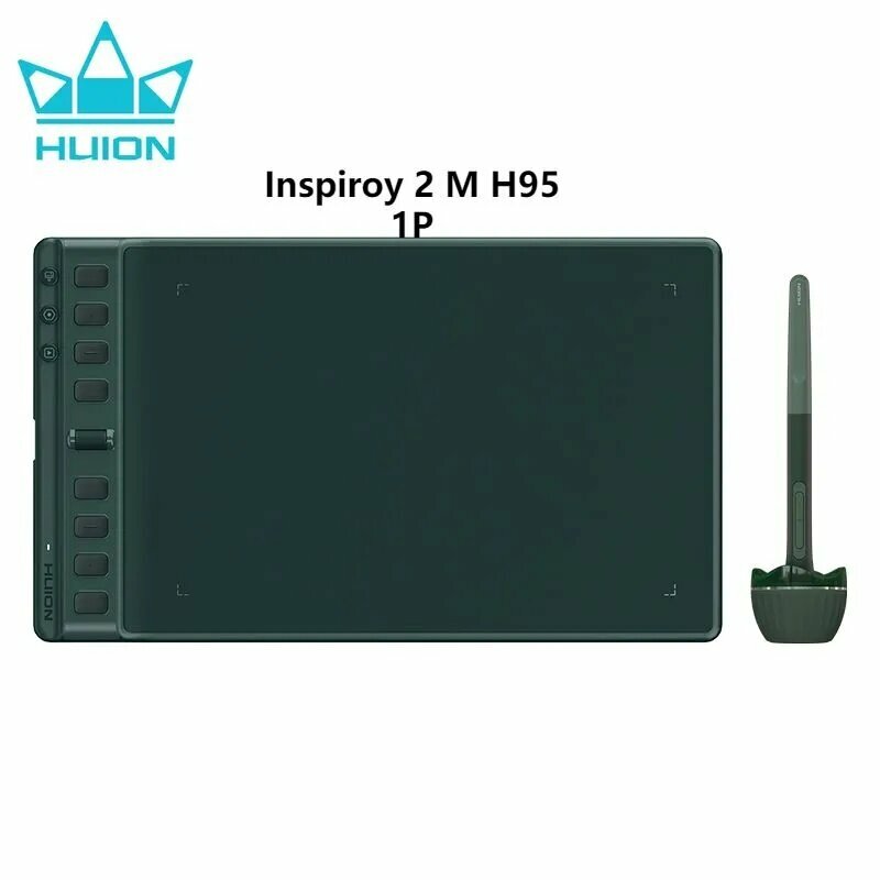 Графический планшет HUION Inspiroy 2 M H951P, формат A4, зеленый