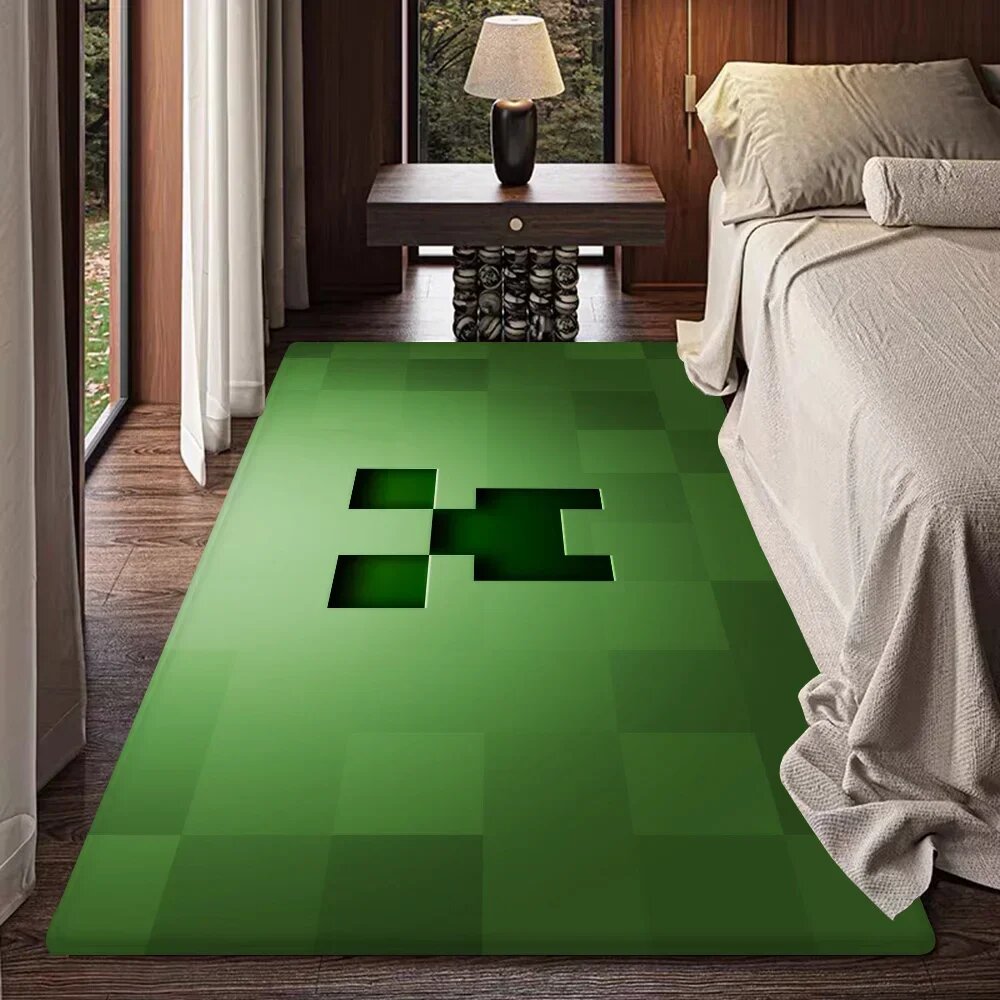 Minecraft ковёр из полиэстера Зеленый, 160x200cm63x78in, z5
