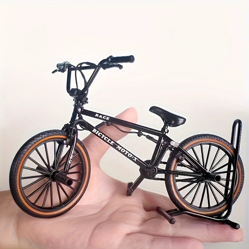 Мини BMX велосипед коллекционный, черный, 1:8