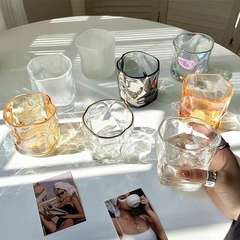 Набор бокалов для рисового вина с позолотой, набор для саке с декантером и рюмками