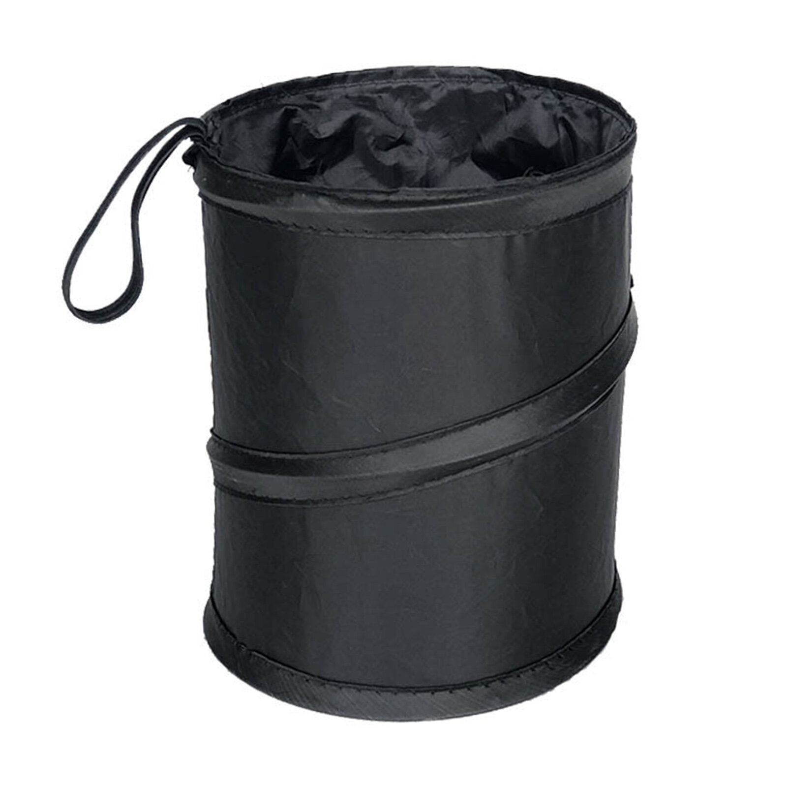 Автомобильный мусорный бак портативный складной водонепроницаемый мешок корзина для мусора на спинку сиденья автомобиля органайзер, черный, диаметр 16см, высота 20см, материал полиэстер тафта 190Т+стальная проволока, вес упаковки 80г, размер упаковки