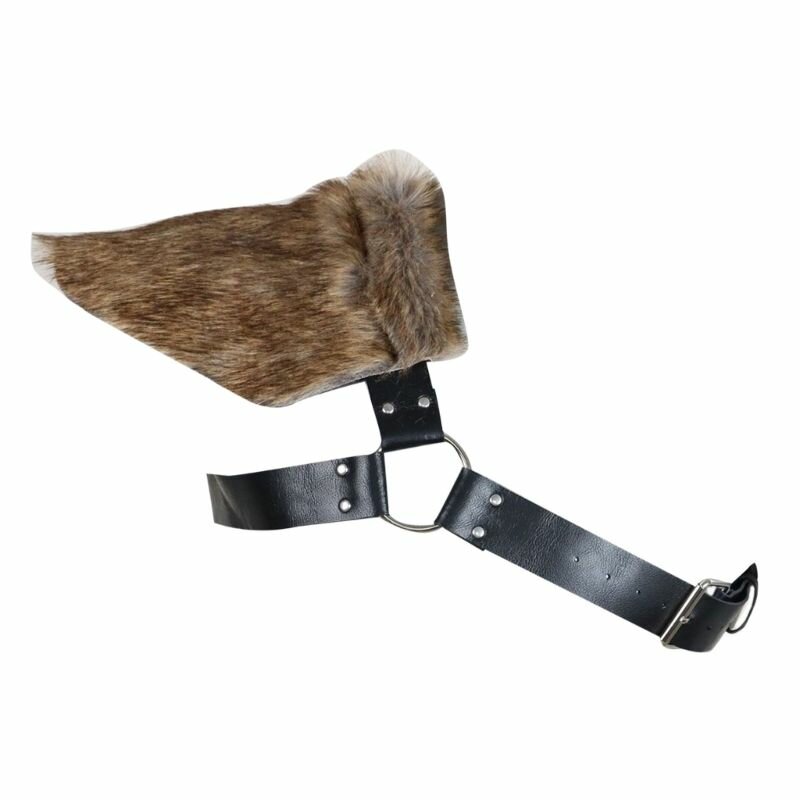 Наплечный доспех из меха викингов с одним плечом-A