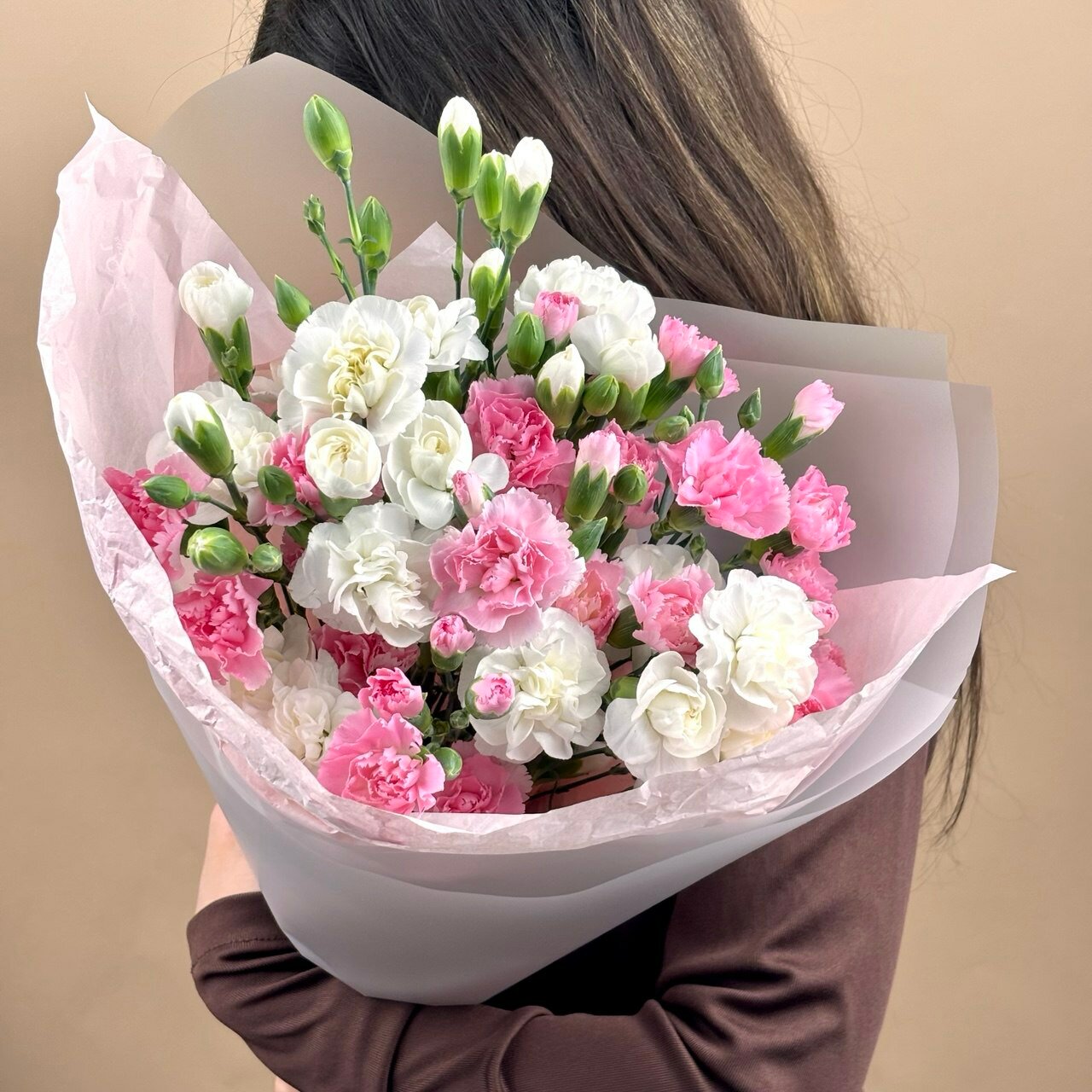 Букет кустовых гвоздик #922