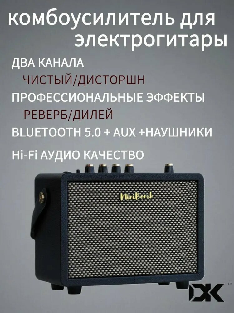 Гитарный комбоусилитель DK iG-10 Pro 10Вт Для электрогитары Выход на наушники, AUX-вход, дисторшн, задержка Для дома и начинающих