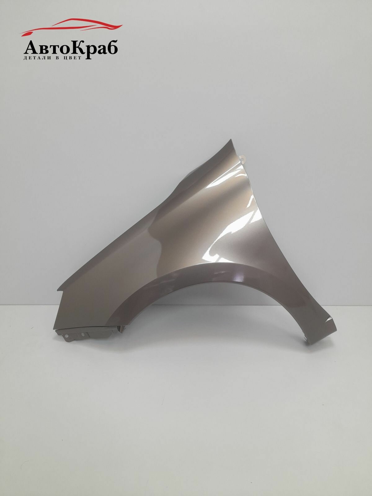 Крыло переднее левое металлическое без повторителя в цвет для Лада Гранта FL рестайлинг 2024 - 2025 г. 790 - кориандр