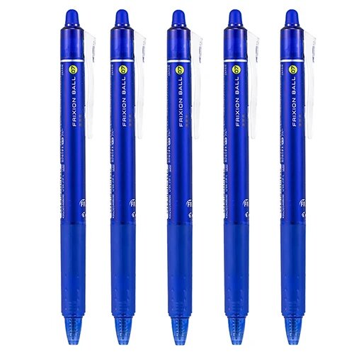 Pilot FriXion Ball Erasable Gel Pen 0.7 мм Синий/Черный/Красный Синий, 5 Blue
