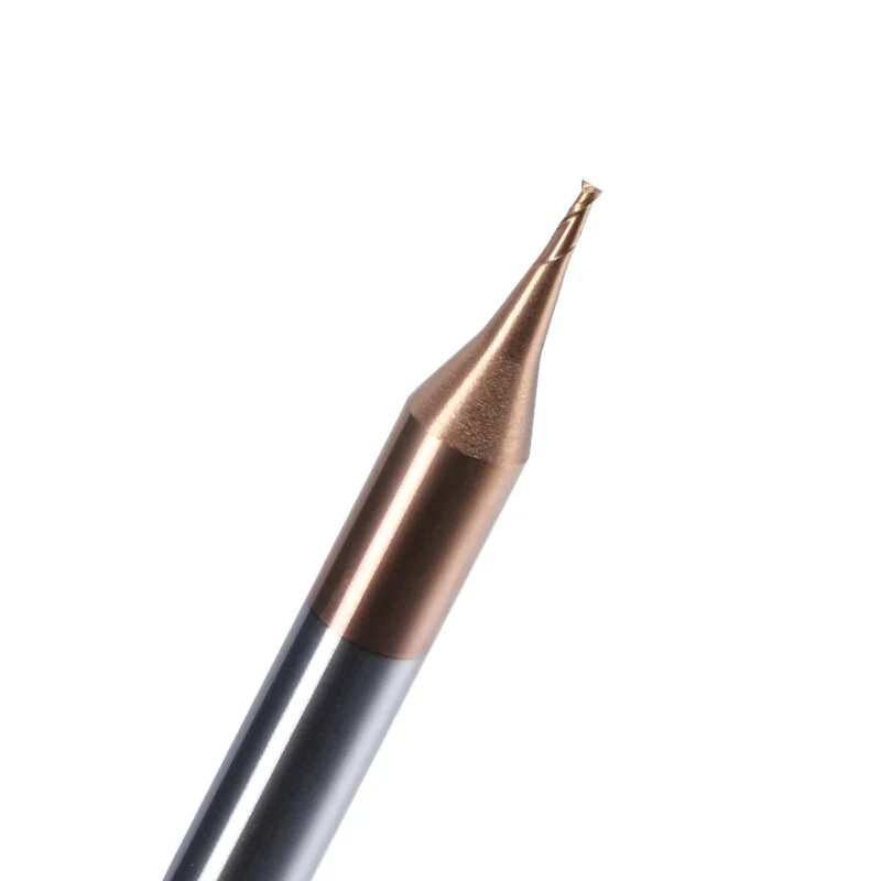 HRC55 0,1-0,9 мм Концевая фреза из микрокарбида, 2 флейты TiAIN, Flat - Endmills, D0.5x4dx50mm