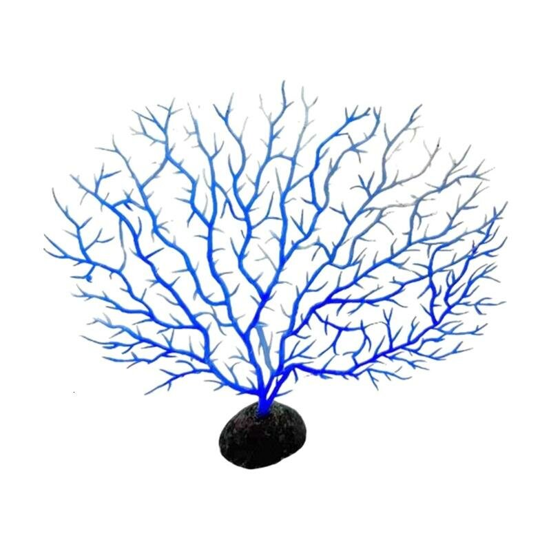 Искусственный коралл для декора, Синий - S