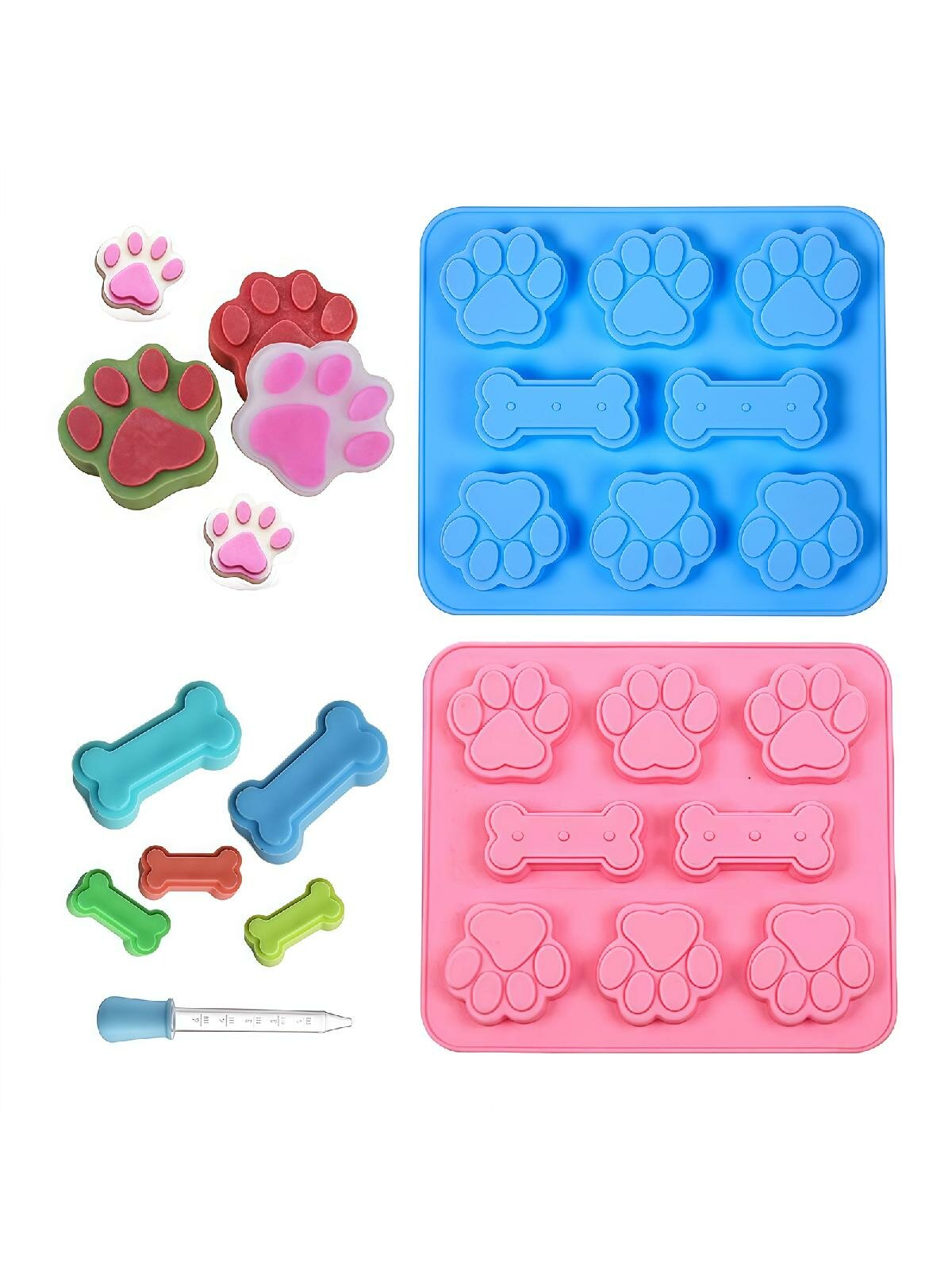 Силиконовая форма для выпечки Мультяшная Собачья кость, Кошачьи лапки, набор для выпечки шоколада