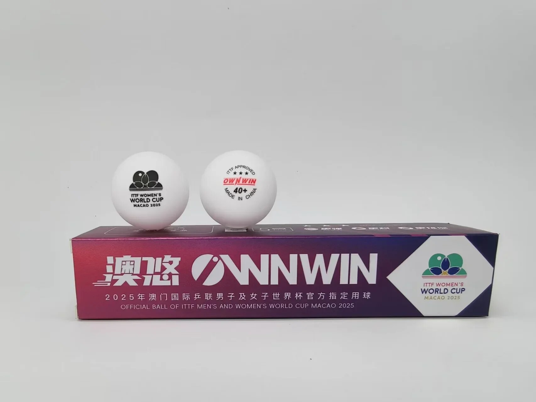 Мячи для настольного тенниса OWNWIN ITTF 40+ For Women