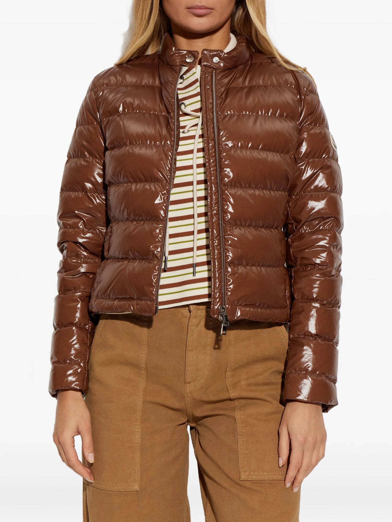 Куртка Moncler Papillon, размер 46, коричневый — фото 1