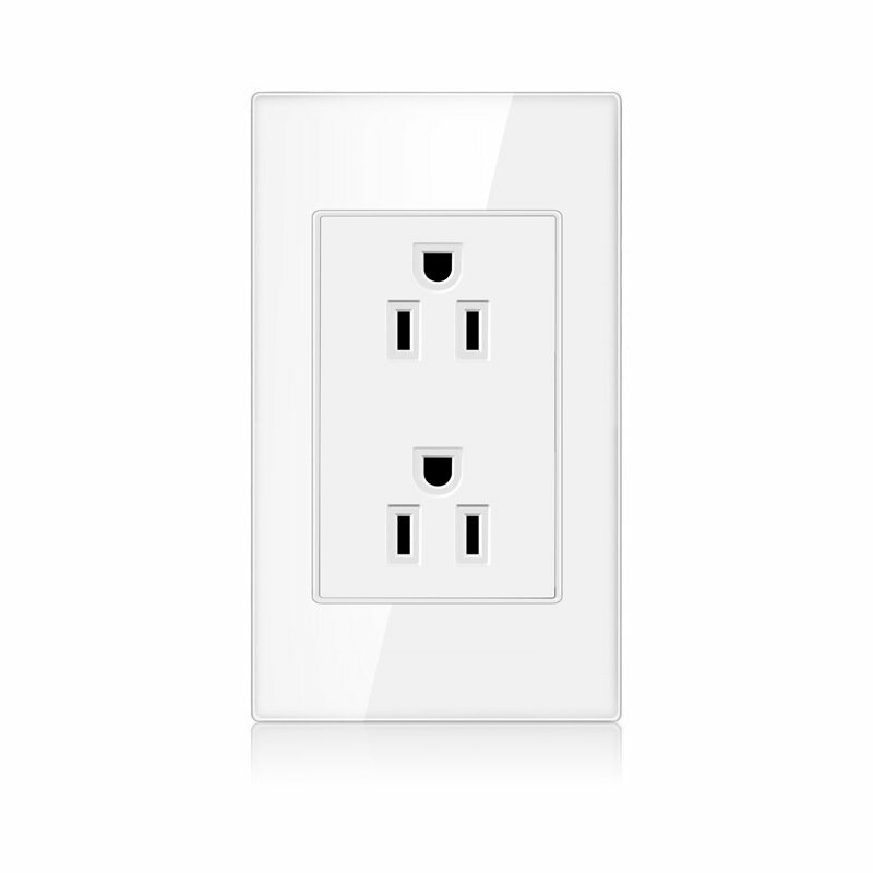 Закаленное стекло США Многофункциональная розетка двойной USB адаптер питания розетка 15A Стандартная США двухканальная
